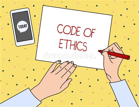 Conceptual Hand Writing Showing Code Of Ethics Business Photo Showcasing Basic Guide For