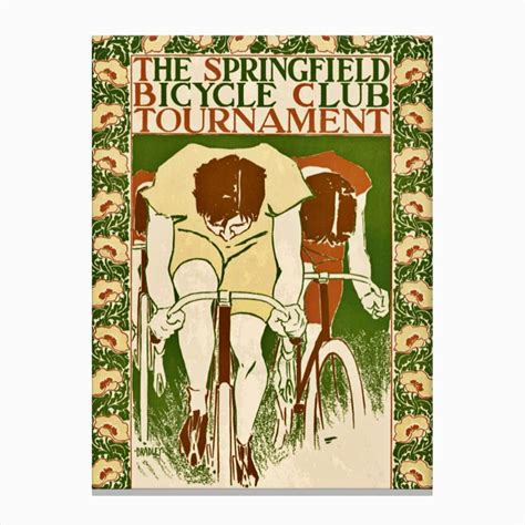 Springfield Bicycle Club Tournament Canvas Print By Artevaisalvaromundo Fy