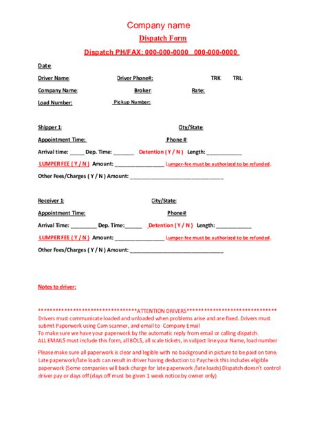 Fillable Online Dispatch Form Fax Email Print Pdffiller Fillable Online Dispatch Form Fax Email Print Pdffiller