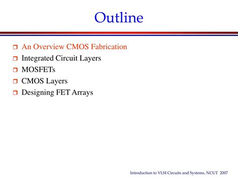 Ppt Chapter 03 Physical Structure Of Cmos Integrated Circuits