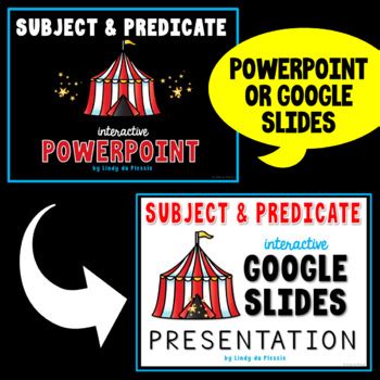 Subject And Predicate Powerpoint Google Slides Worksheets Posters More