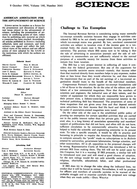 Challenge To Tax Exemption Science