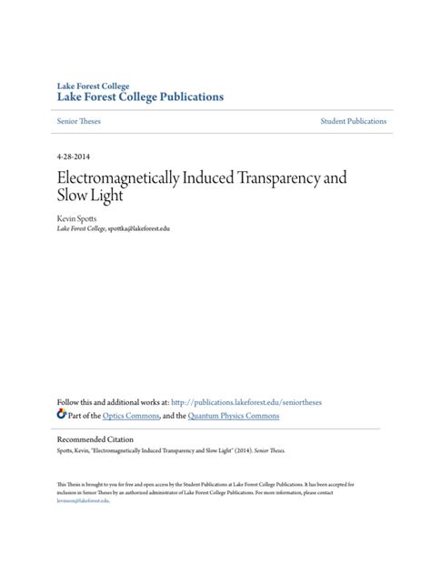Electromagnetically Induced Transparency And Slow Light Pdf Dispersion Optics