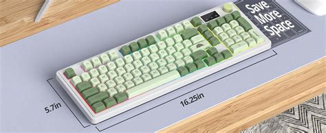 Fogruaden 96 Wireless Green Keyboard With Number Pad And