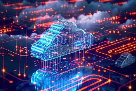 Illustration Of Modern Business With Digital Communication Cloud