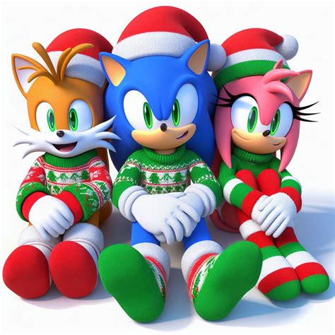 Sonic Tails And Amy In Holiday Attire By Rgfanfics On Deviantart