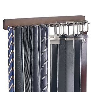 Mkono Tie Organizer Wall Mounted Tie Rack Hanger Holder 20