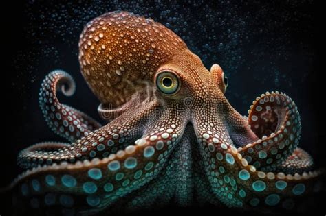 Common Octopus Wildlife Animal Ai Generated Stock Illustration