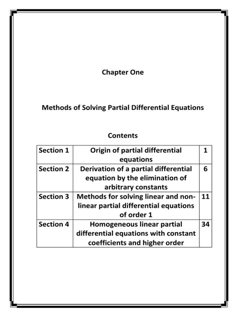 Partial Differential Equations Pdf Partial Differential Equation Differential Equations