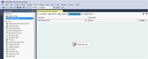 การทำงาน Event Handler Onerror เพื่อดักจับ Error Log ใน Ssis Package Automation Software