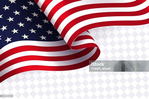 미국의 물결 모양 국기의 실루엣을 가진 고립 된 디자인 요소 곡선에 대한 스톡 벡터 아트 및 기타 이미지 곡선 그라데이션 기 Istock