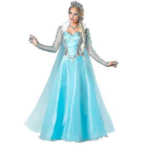 Adult Women Princess Elsa Costume For Christmas Cosplay Fruugo Uk