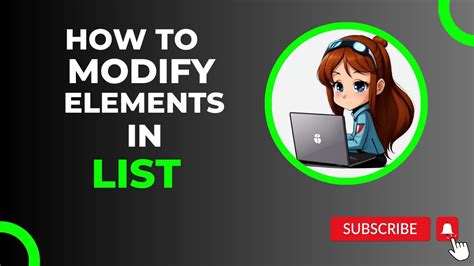 List Modifying Elements Python For Beginners Youtube