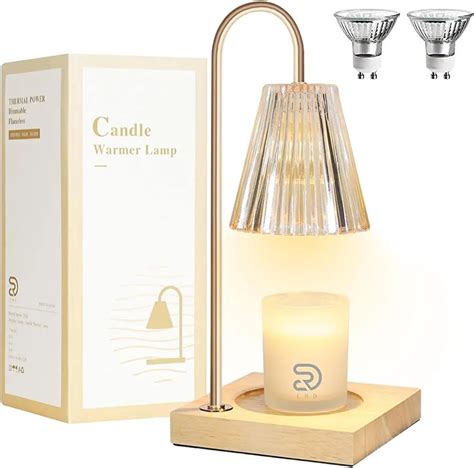Candle Warmer Lamps Dimmable Candle Lamp With Wood Base Top Down