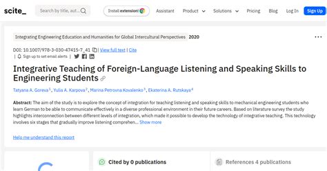 Integrative Teaching Of Foreign Language Listening And Speaking Skills