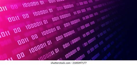 Abstract Binary Software Programming Code Background Stock Vector