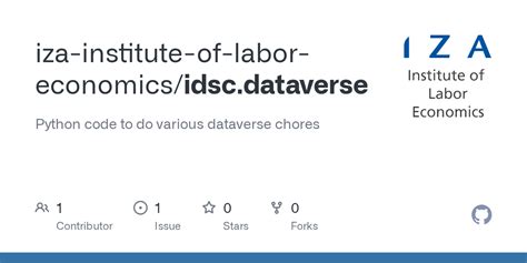Github Iza Institute Of Labor Economicsidscdataverse Python Code To Do Various Dataverse Chores
