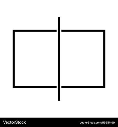 Split Screen Line Icon Royalty Free Vector Image