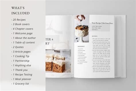 Aesthetic Cookbook Recipe Template A Magazine Template By Shoprshop