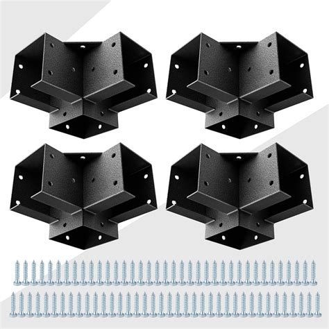 Pergola Corner Brace Bracket For 4x4 Wood Posts 45 Degree Angled Support Bracket