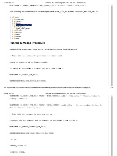Sap Hana Pal K Means Algorithm Or How To Do Cust Sap Community