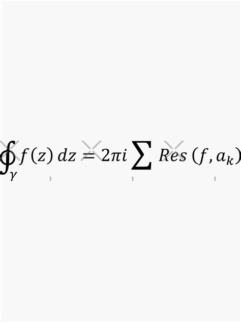 residue theorem of complex analysis calculus and science sticker