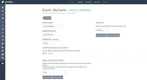 How Do I Collect Emails With My Existing Client Gallery Events