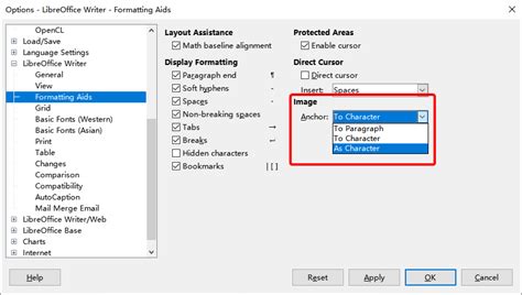 Make Libreoffice Writer Insert Pictures As Character By Default Super User