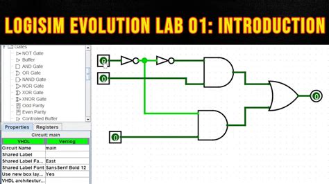 Logisim Evolution Lab01 Introduction Youtube