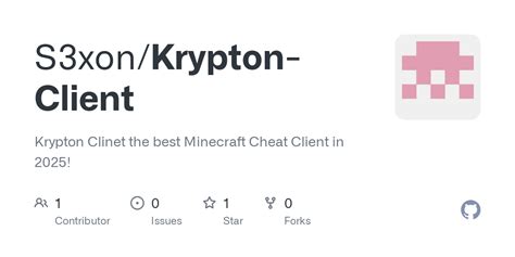 Github S3xon Krypton Client Krypton Clinet The Best Minecraft Cheat Client In 2025