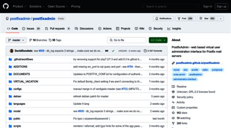 Github Postfixadminpostfixa