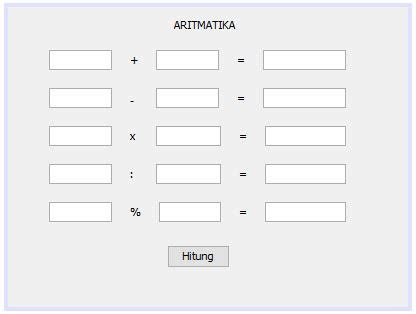 Membuat Program Perhitungan Aritmatika Di Java