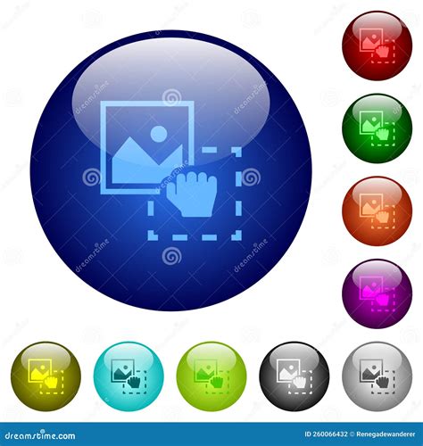 Grab Image To Upload Color Glass Buttons Stock Vector Illustration Of