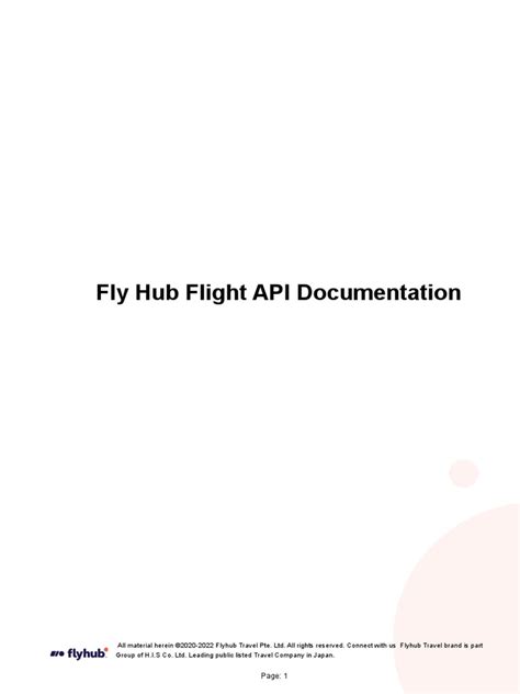 Flyhubflightapidocumentation Update Pdf Airlines Airport