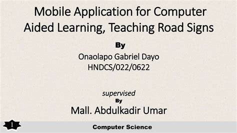 Mobile Application For Computer Aided Learning Pptx