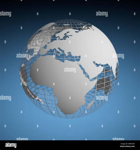 Globe With Grid Stock Photo Alamy