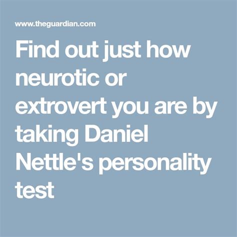 Personality Test How Neurotic Or Extrovert Are You Personality Test