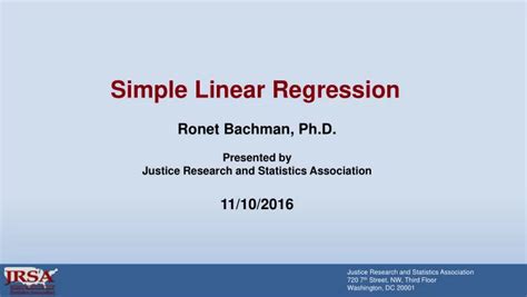 Ppt Simple Linear Regression Ronet Bachman Phd Presented By