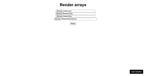Render Arrays Codesandbox