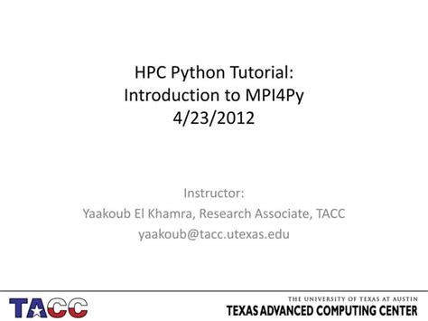 More Mpi4py Ppt