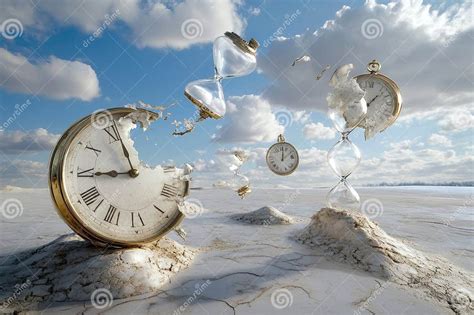 Flow Of Moments Visual Representation Of Concept Of Time Highlighting