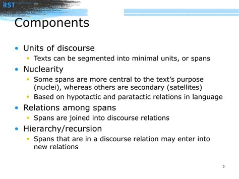 Ppt Introduction To Rst Rhetorical Structure Theory Powerpoint Presentation Id446661