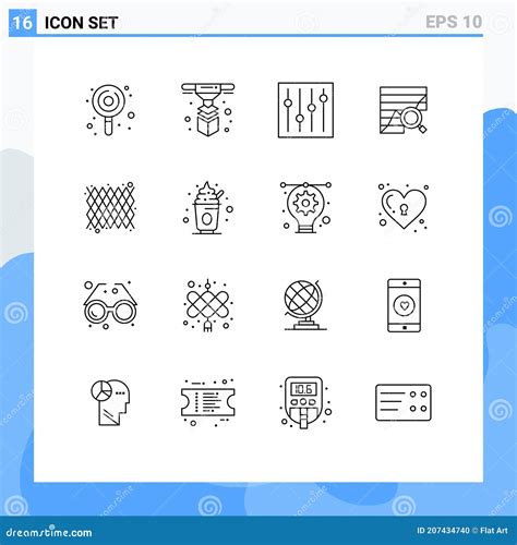 16 Universal Outlines Set For Web And Mobile Applications Carnival