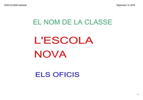 Nom De La Classe Pdf