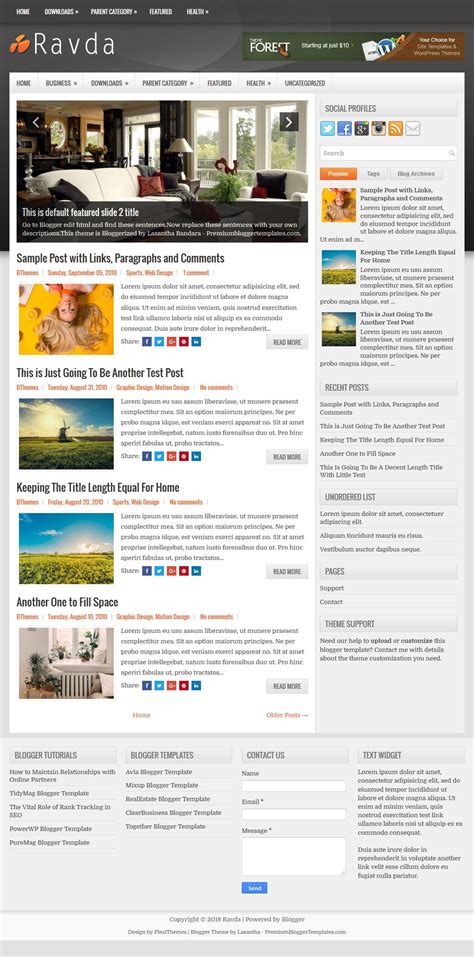Free Blogger Template With Drop Down Menu Denah