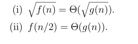 Solved Given Two Functions F N And G N Such That F N Chegg Com
