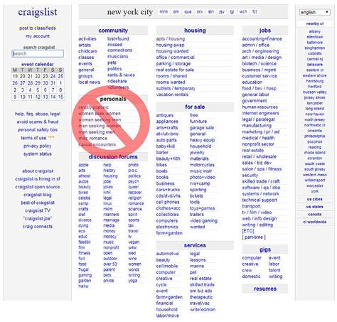 Craigslist Ends Personal Ads After Passing Of Sex Trafficking Bill Daily Mail Online
