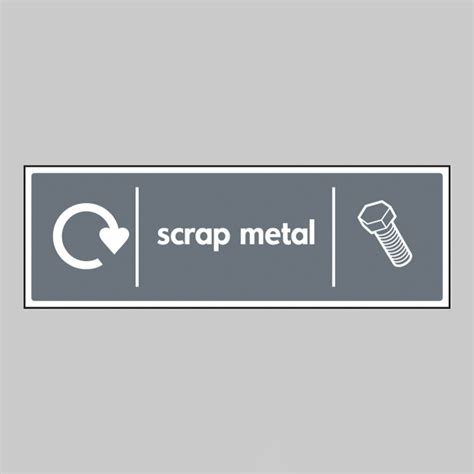 Wrap Recycling Sign Scrap Metal Recycling Notice