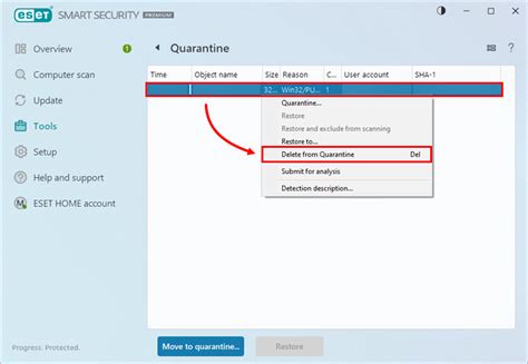 KB Delete A Quarantined File In ESET Home And Small Office Products For Windows