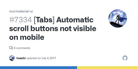 Tabs Automatic Scroll Buttons Not Visible On Mobile · Issue 7334